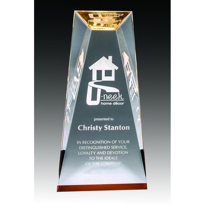 Clear Acrylic Tapered Bottom Award